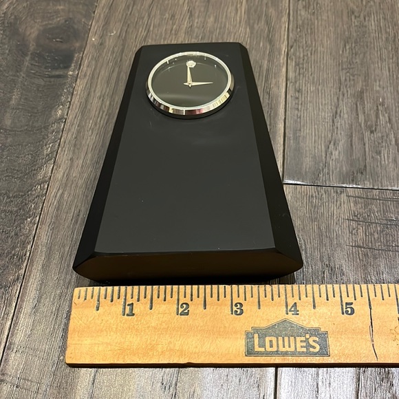Movado | Accents | Movado Desk Office Work Clock Black Untested Vintage ...